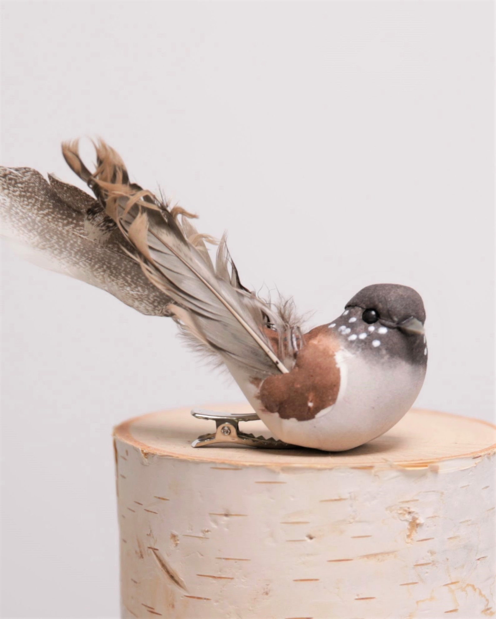 3 Super Cute 4.5" Artificial Birds With Real Feathers on a Clip, Garden ...