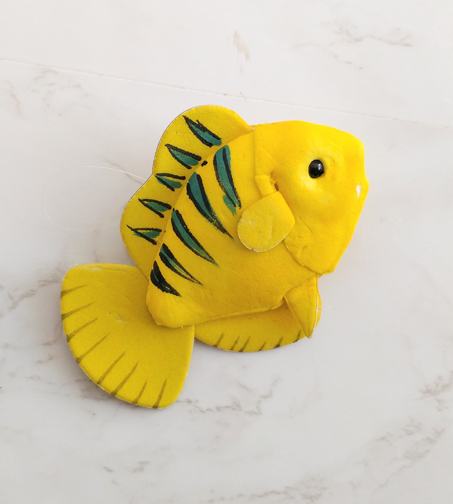 2 Yellow 4 Foam Fish With Loop for Cake Toppers Kids - Etsy