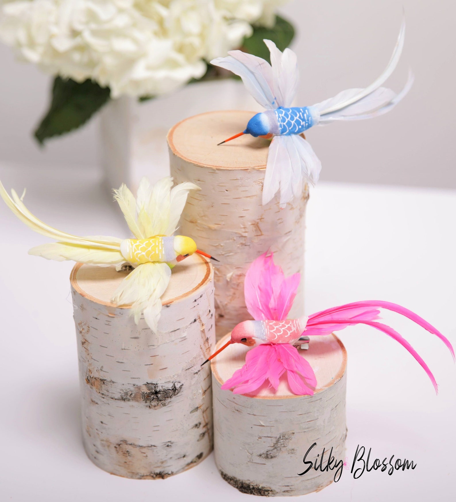 3 Cute 6.5 Artificial Hummingbirds With Clips - Etsy