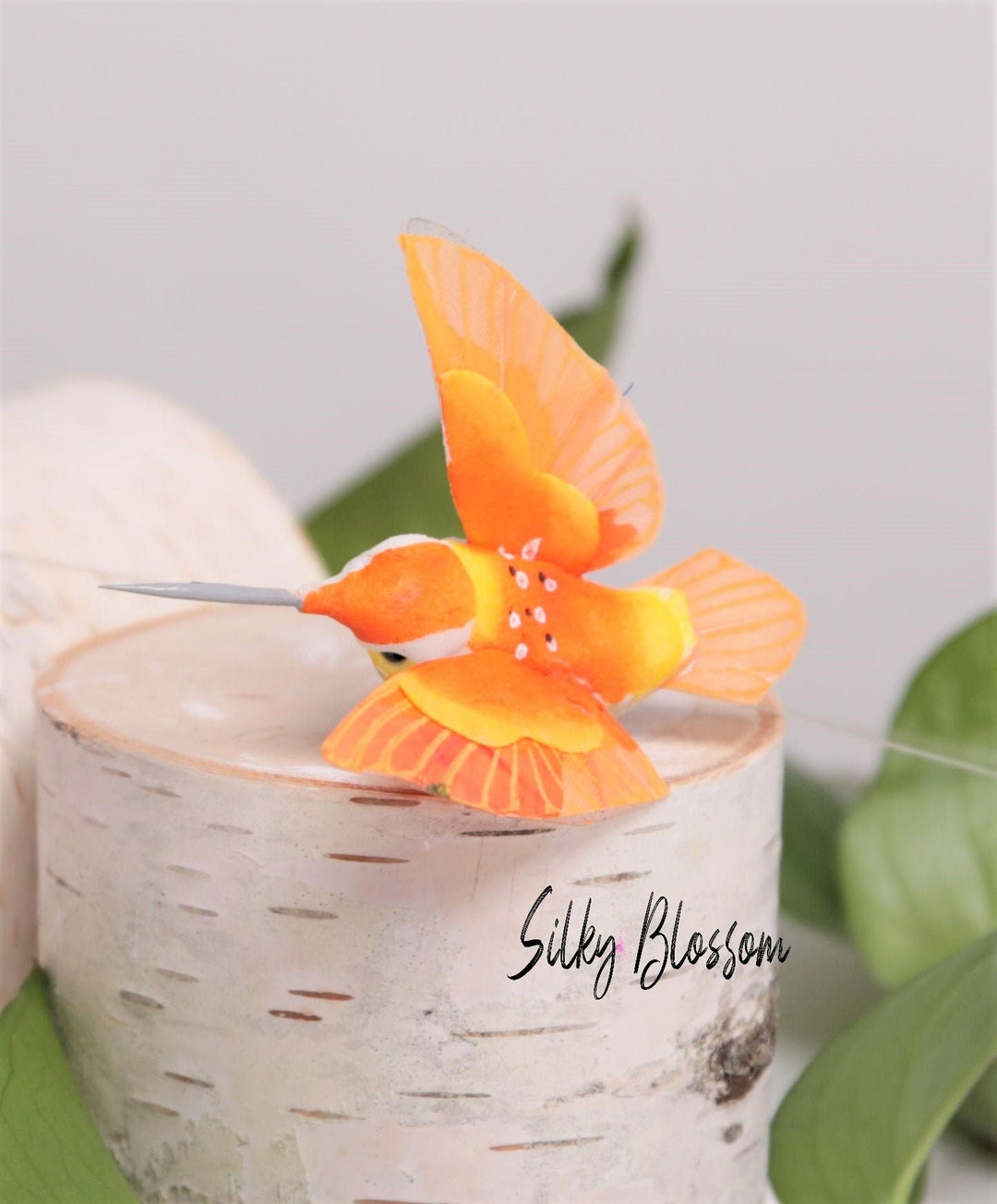 12 Cute 3.5" Multi Hummingbirds on Wire, Artificial Feather ...