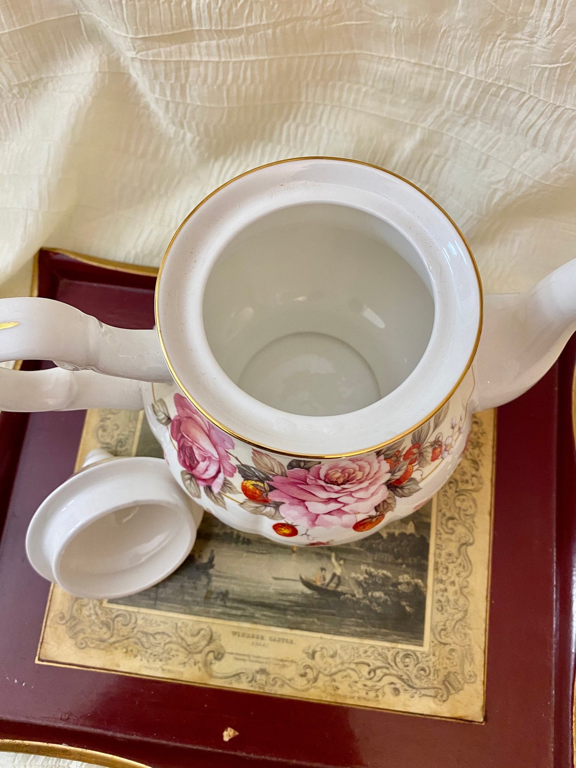 Vintage Gracie China Teapot/Coffee Pot/Stechcol/Tea Party | Etsy