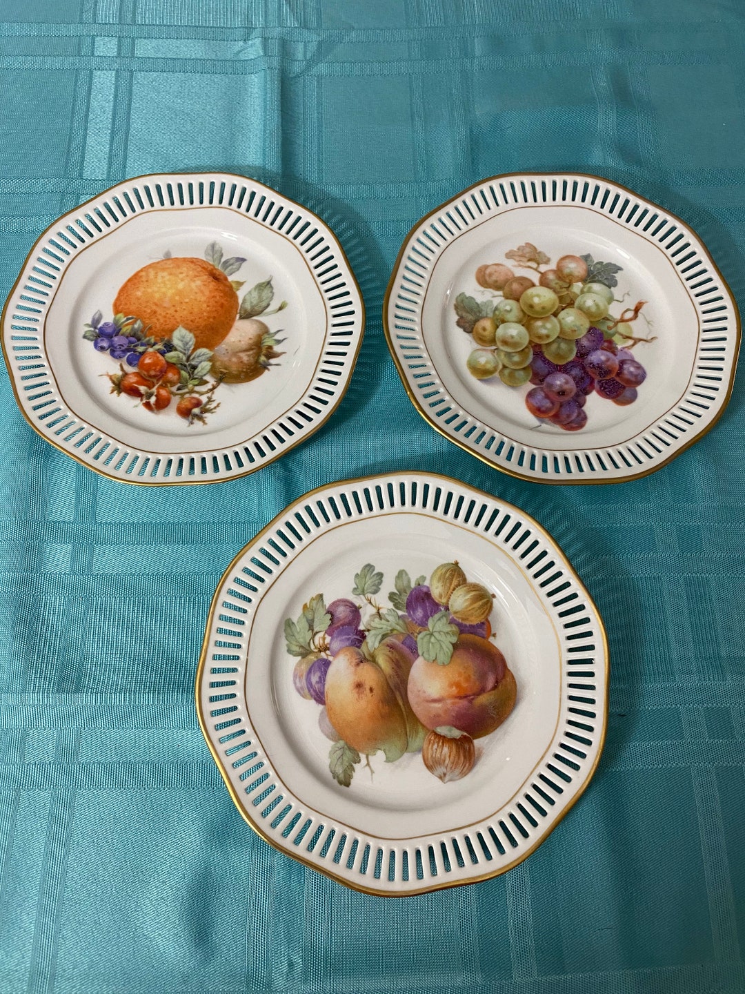 Vintage German Reticulated Plates/fb & Co Lattice Porcelain China ...