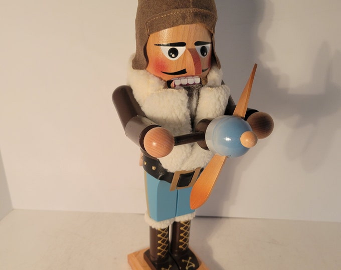 Original Vintage Steinbach Nutcracker Aviator Pilot 14 Inches * Germany ...