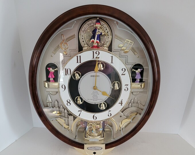 Seiko Melodies in Motion Swarovski Wall Clock * QXM134BRH * Beatles ...