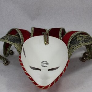Vintage Venuzia * Italy * Hand Painted Ceramic Jester Mask Wall Decor ...