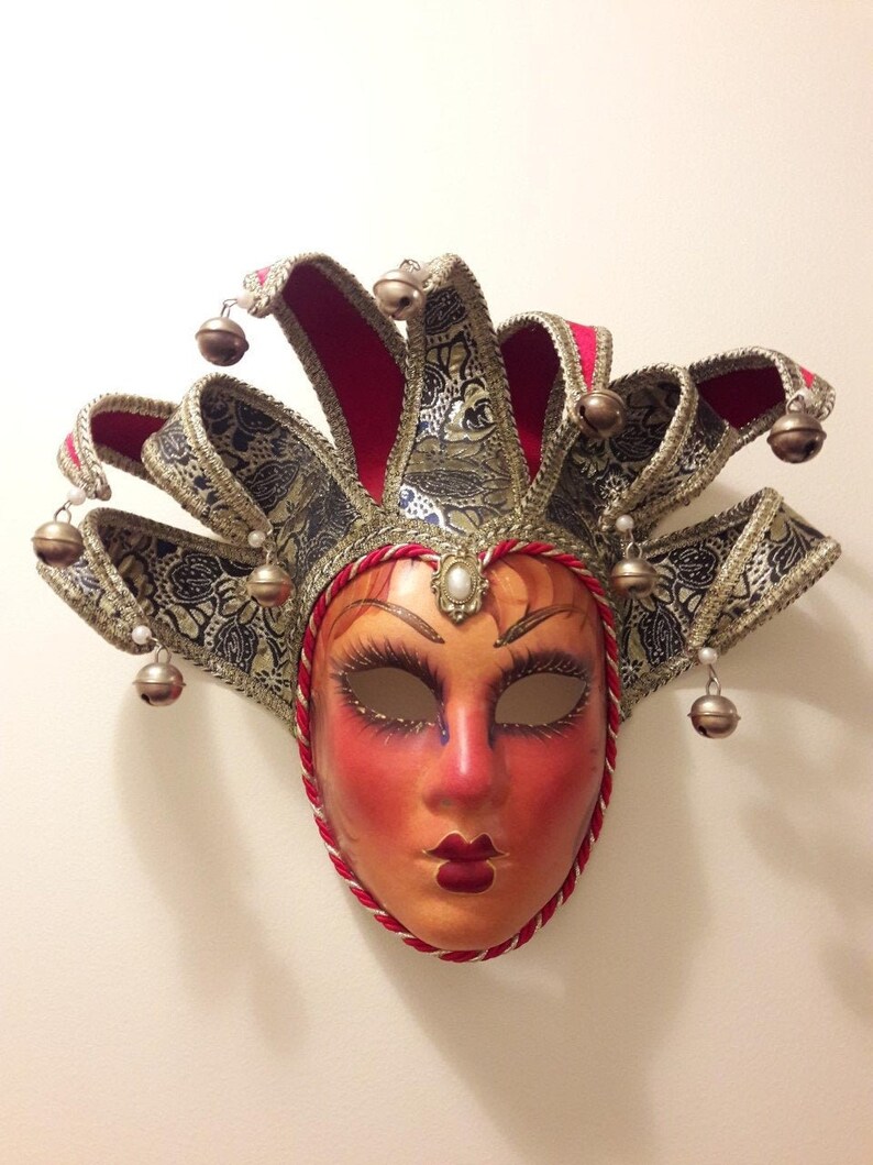 Vintage Venuzia Italy Hand Painted Ceramic Jester Mask - Etsy