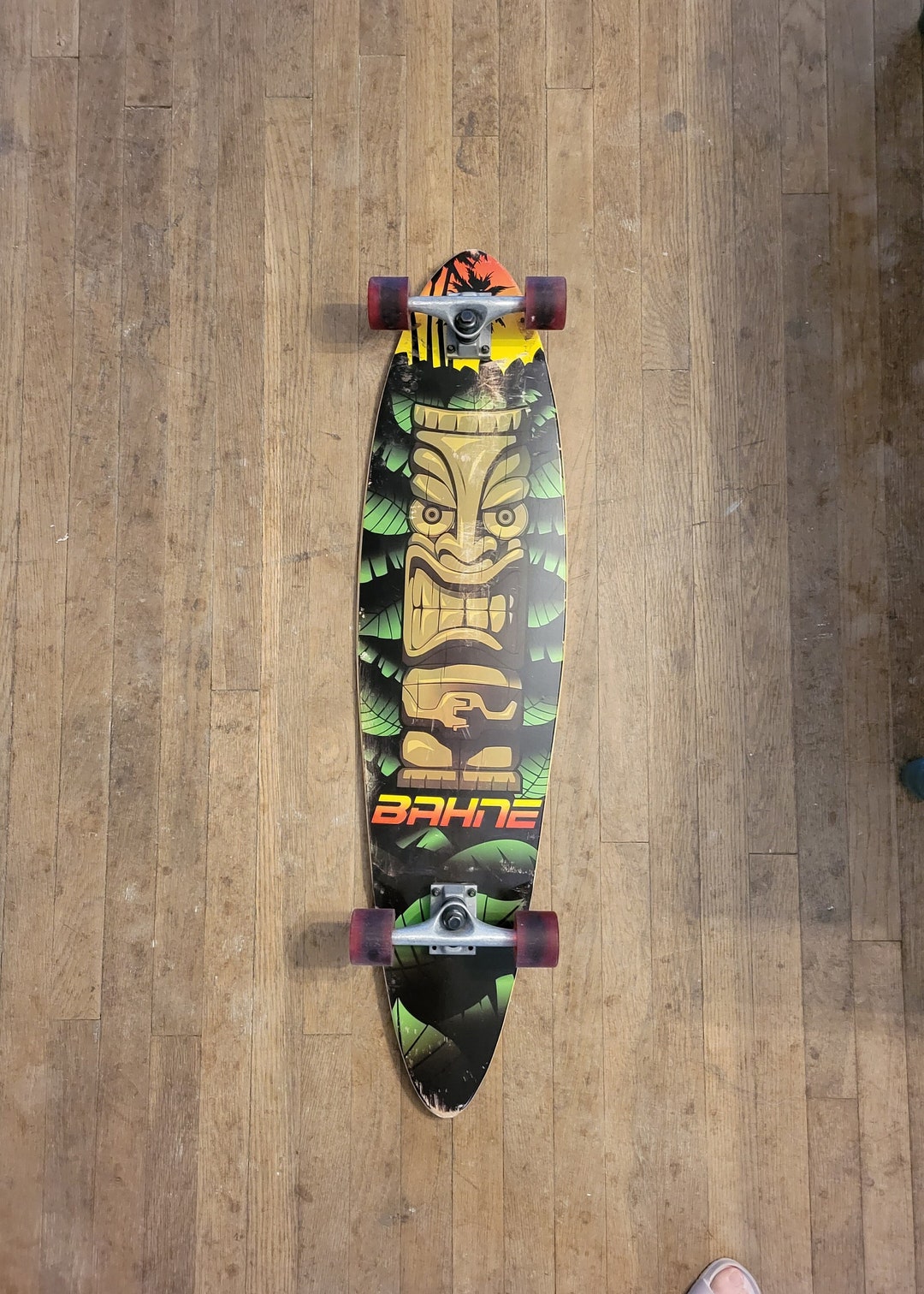 Skateboard Bahne 80A Tropical Tiki 37 Inch Longboard Maple Wood ...