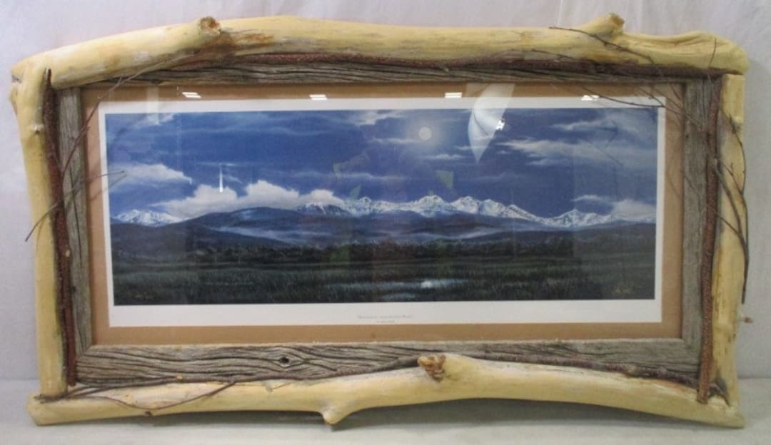 Rocky Mountains by Alan Snell Signed Print * Moonlight Over Spanish ...