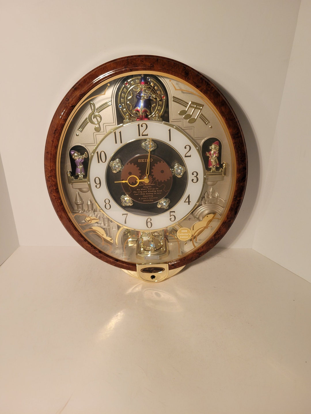 Seiko Melodies in Motion Swarovski Wall Clock * Love Me Tender ...