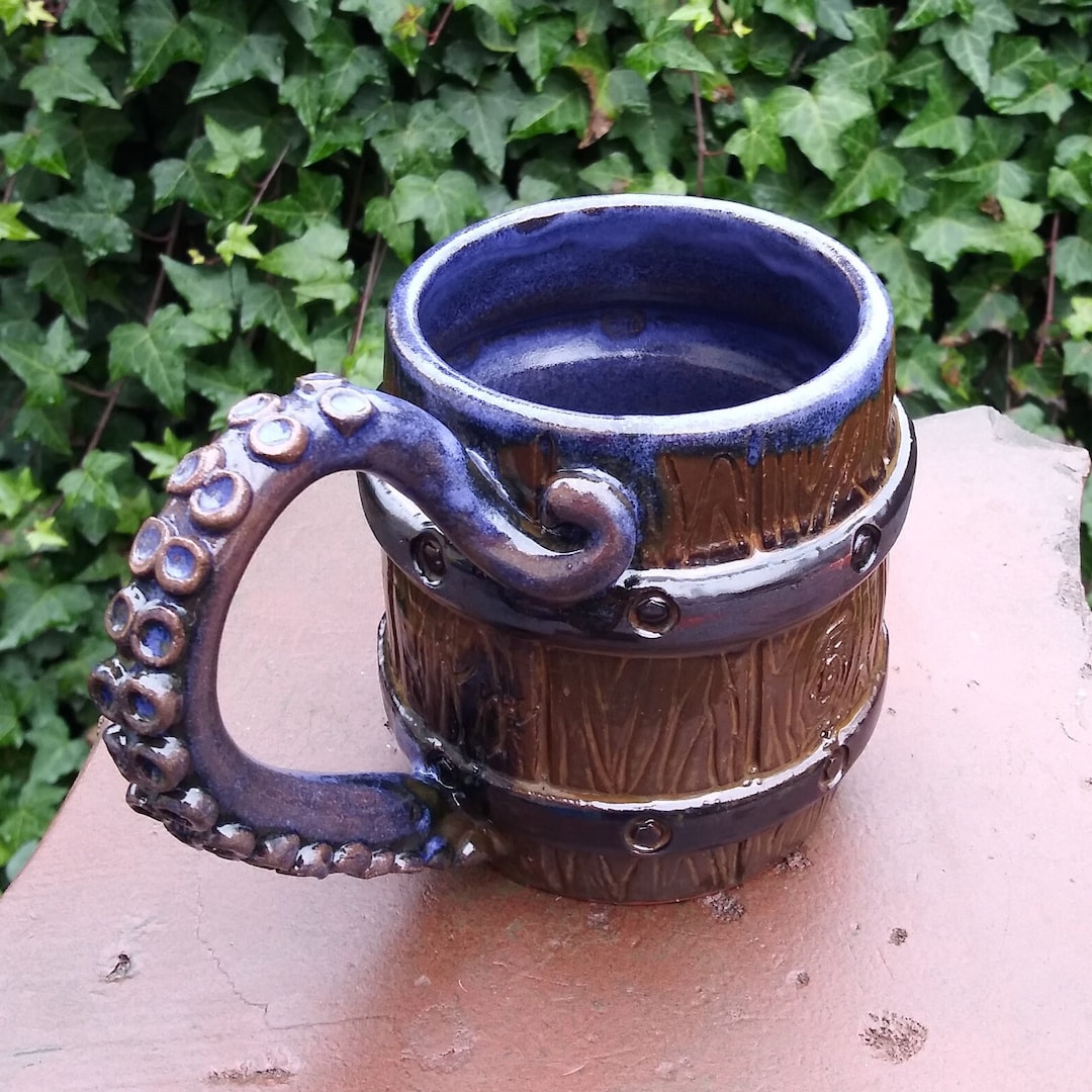 Barrel Mug With Tentacle Handle Made to Order - Etsy