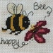 Cute Bee Cross Stitch Pattern: Bee Happy - Etsy