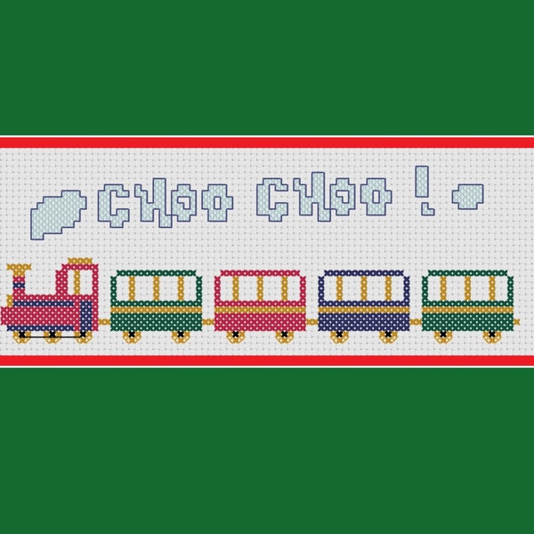 Cross Stitch Train - Etsy