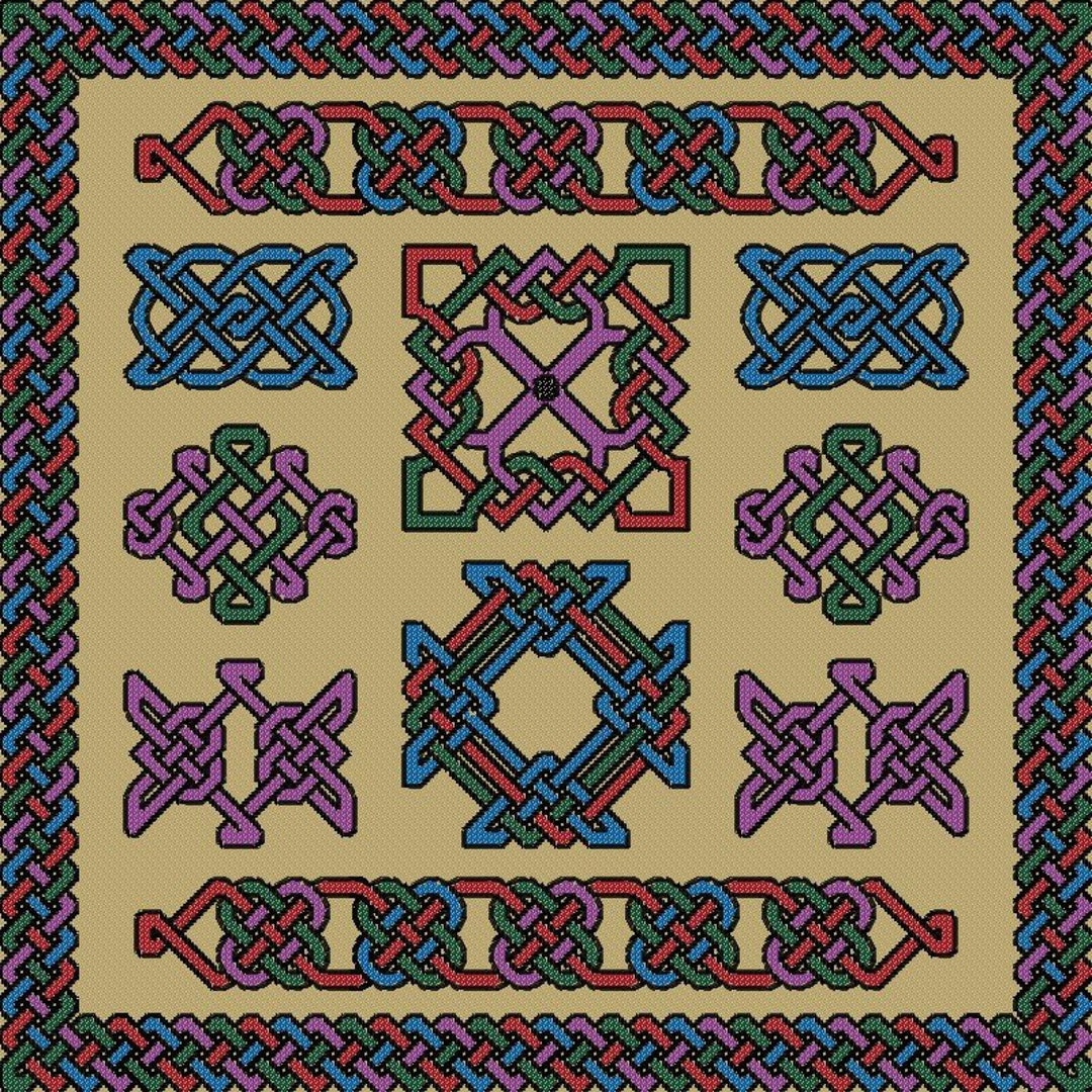 Celtic Cross Stitch Pattern: Celtic Knot Sampler - Etsy