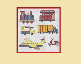 Cross Stitch Mini Motifs: Construction and Industry | Etsy