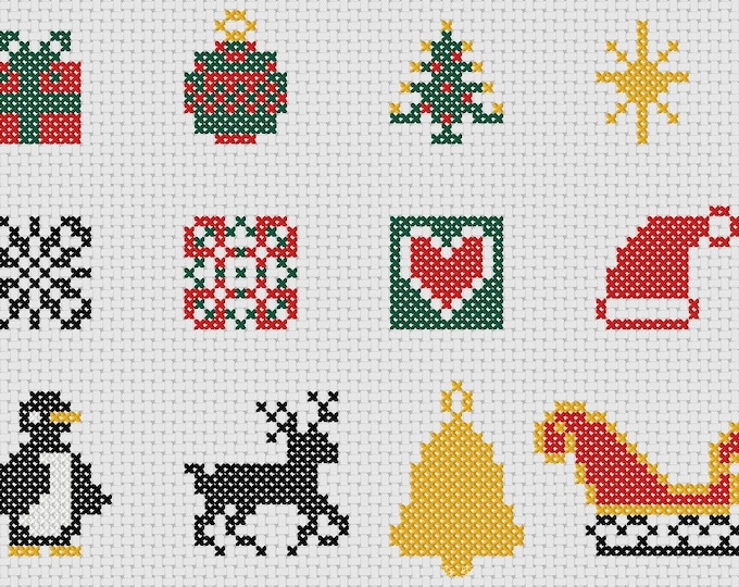 Christmas Cross Stitch Motifs: Collection of 22 Quick Designs - Etsy