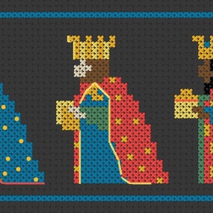 Christmas Cross Stitch Pattern: We Three Kings - Etsy