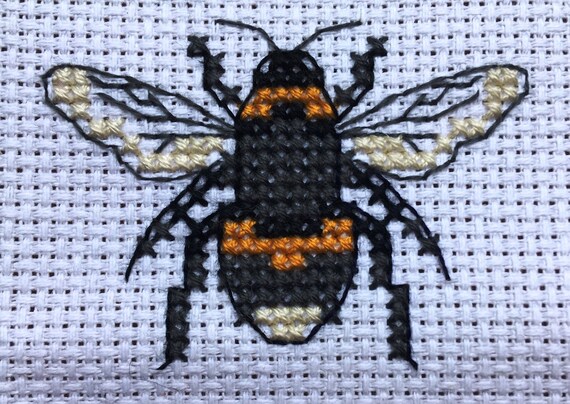 Bee Mini: a Miniature Cross Stitch Pattern - Etsy