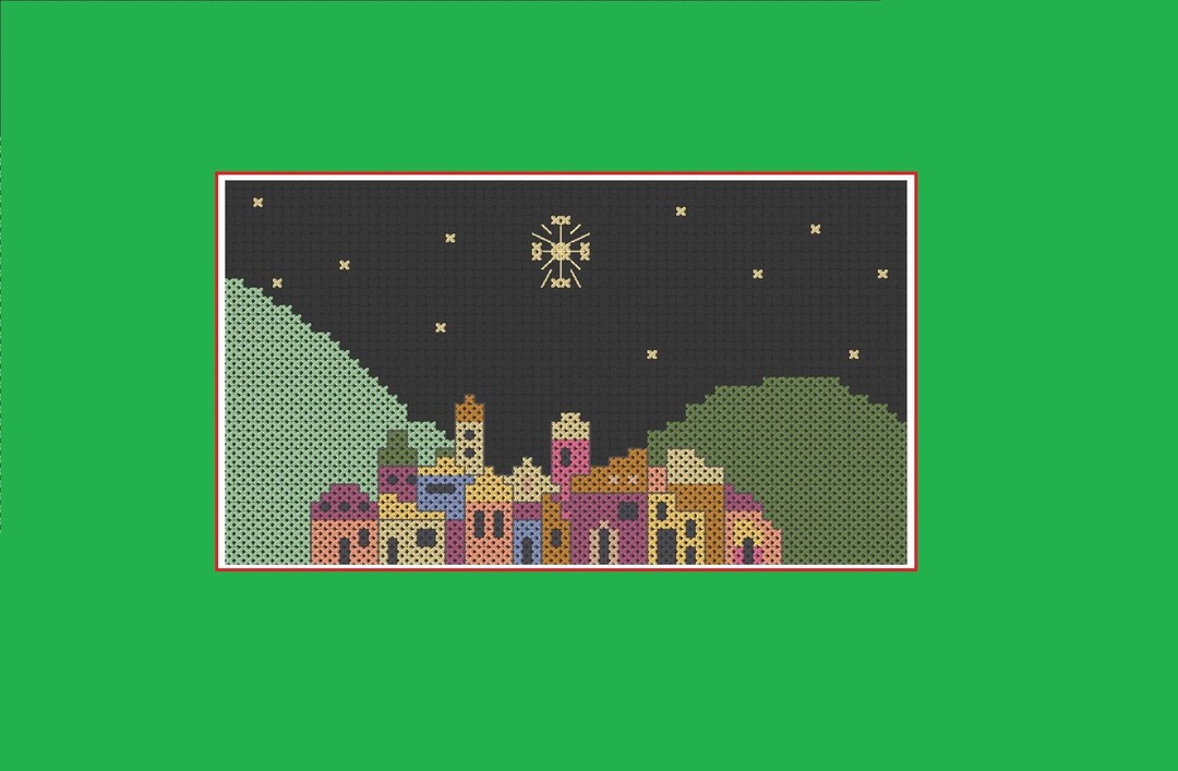 Christmas Cross Stitch Pattern: Bethlehem - Etsy