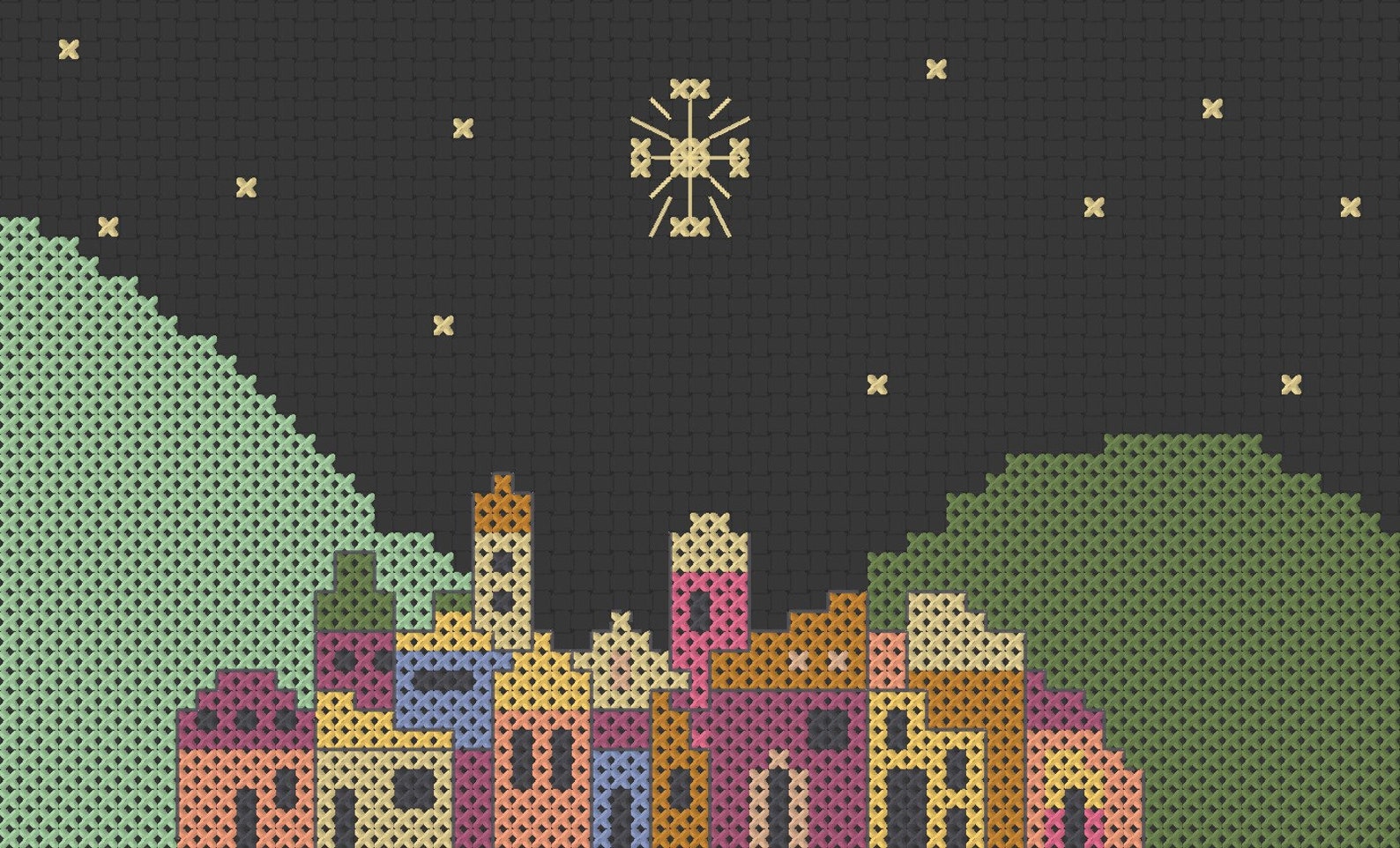 Christmas Cross Stitch Pattern: Bethlehem - Etsy