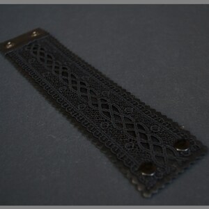 Wide Cuff Bracelet for Women, Leather Cuff Bracelet, Black Lace ...