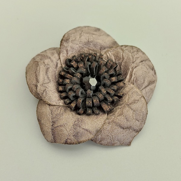 Leather Brooch - Etsy