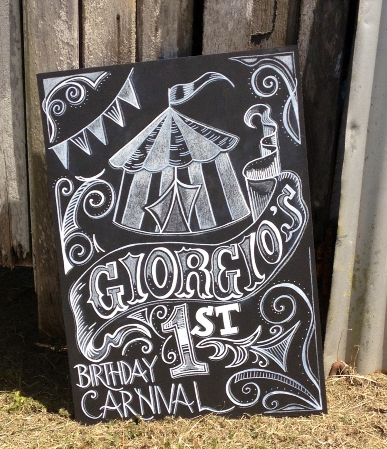 Children's Chalkboard Birthday Sign. - Etsy