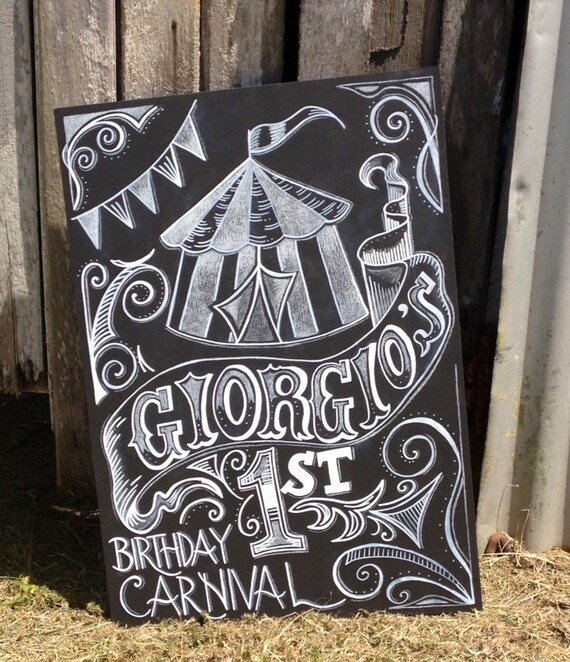 Children's Chalkboard Birthday Sign. - Etsy