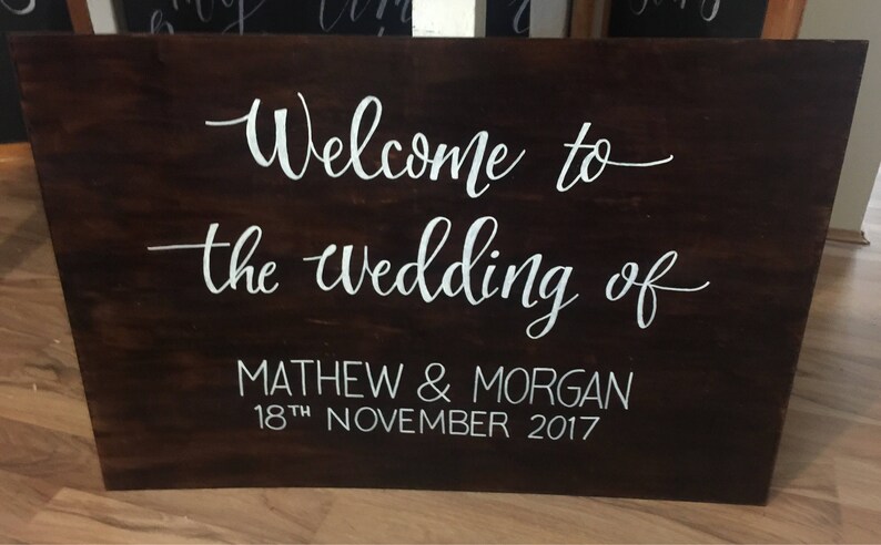 Timber Wedding Welcome Sign / Rustic Wedding Sign / Timber Sign ...