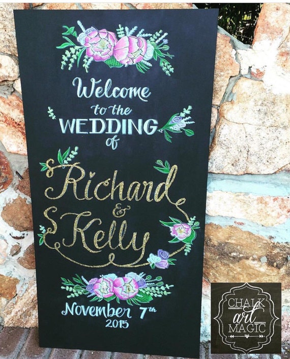 Wedding Welcome Chalkboard Sign. | Etsy