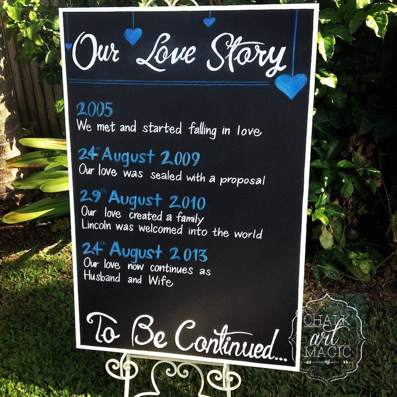 Our Love Story Wedding Chalkboard Sign. - Etsy Our Love Story Wedding Chalkboard Sign. - Etsy