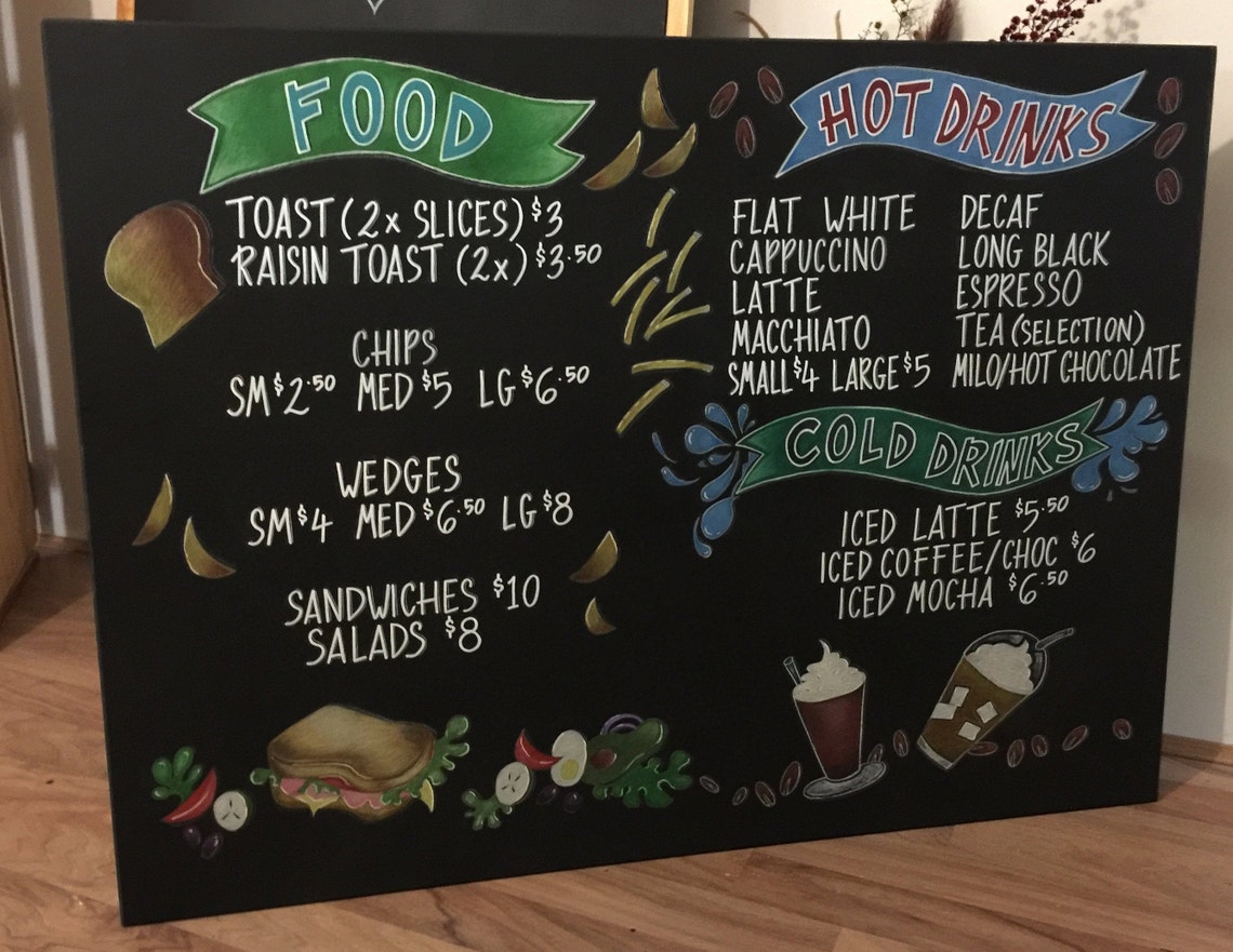 Food and Drinks Menu / Food Sign / Drinks Sign / Menu / Menu Sign ...