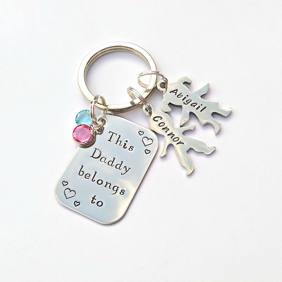 Personalised Daddy Keyring - Personalized Daddy Keychain - Personalised ...