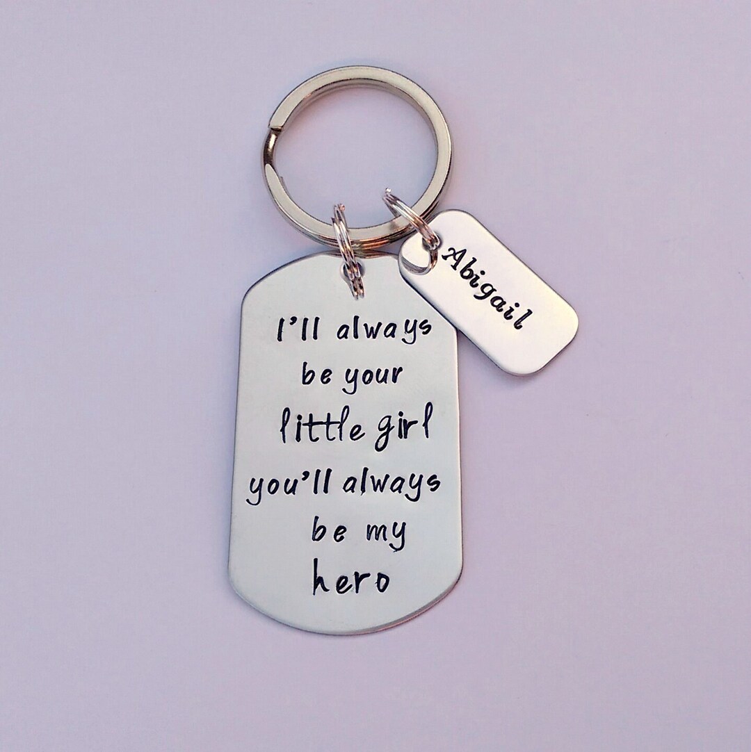 Personalised Dad Keyring Keychain - Personalized Daddy Daughter ...