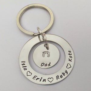 Personalised Dad Keyring - Personalised Name Keyring - Gift for Dad ...