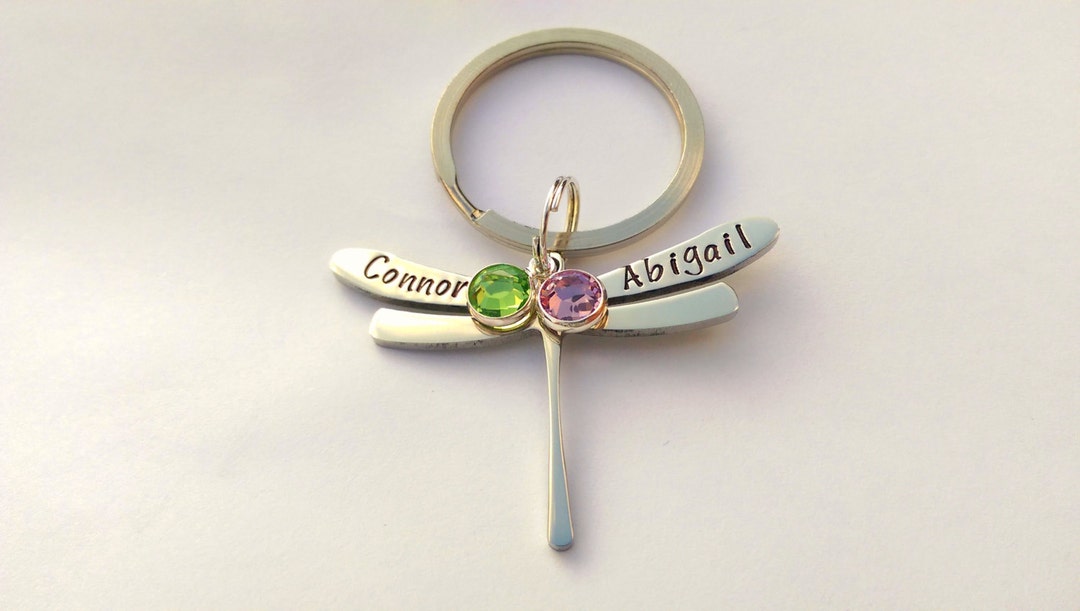 Personalised Dragonfly Keyring - Personalized Dragonfly Keychain ...