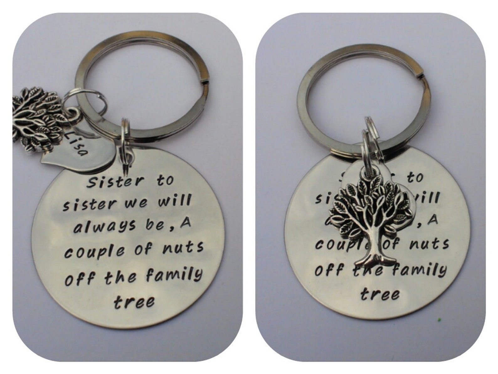 Personalised Sister Gift - Sister Keyring - Unique Sister Gifts ...
