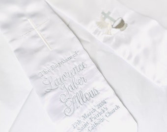 Baptism Stole, Christening Stole. Sash - Etsy