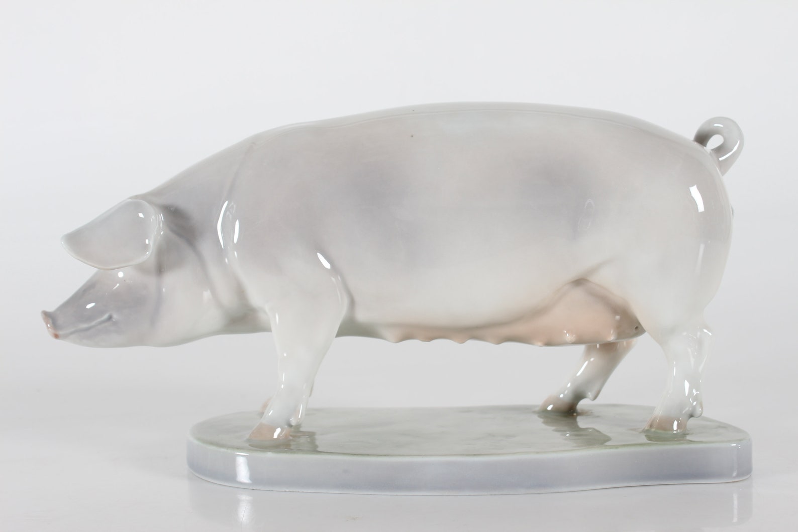LARGE Royal Copenhagen Figurine of a Sow No. 4559 by Artist Helen Schou ...