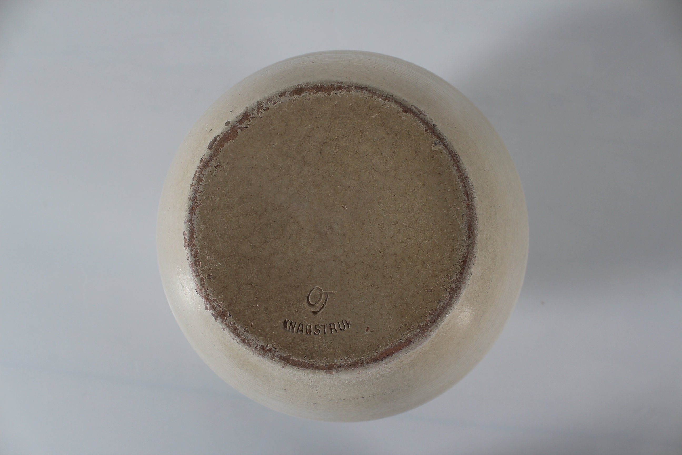 LARGE Ripple Ceramic Floor Vase by Knabstrup in Denmark 1950s ...
