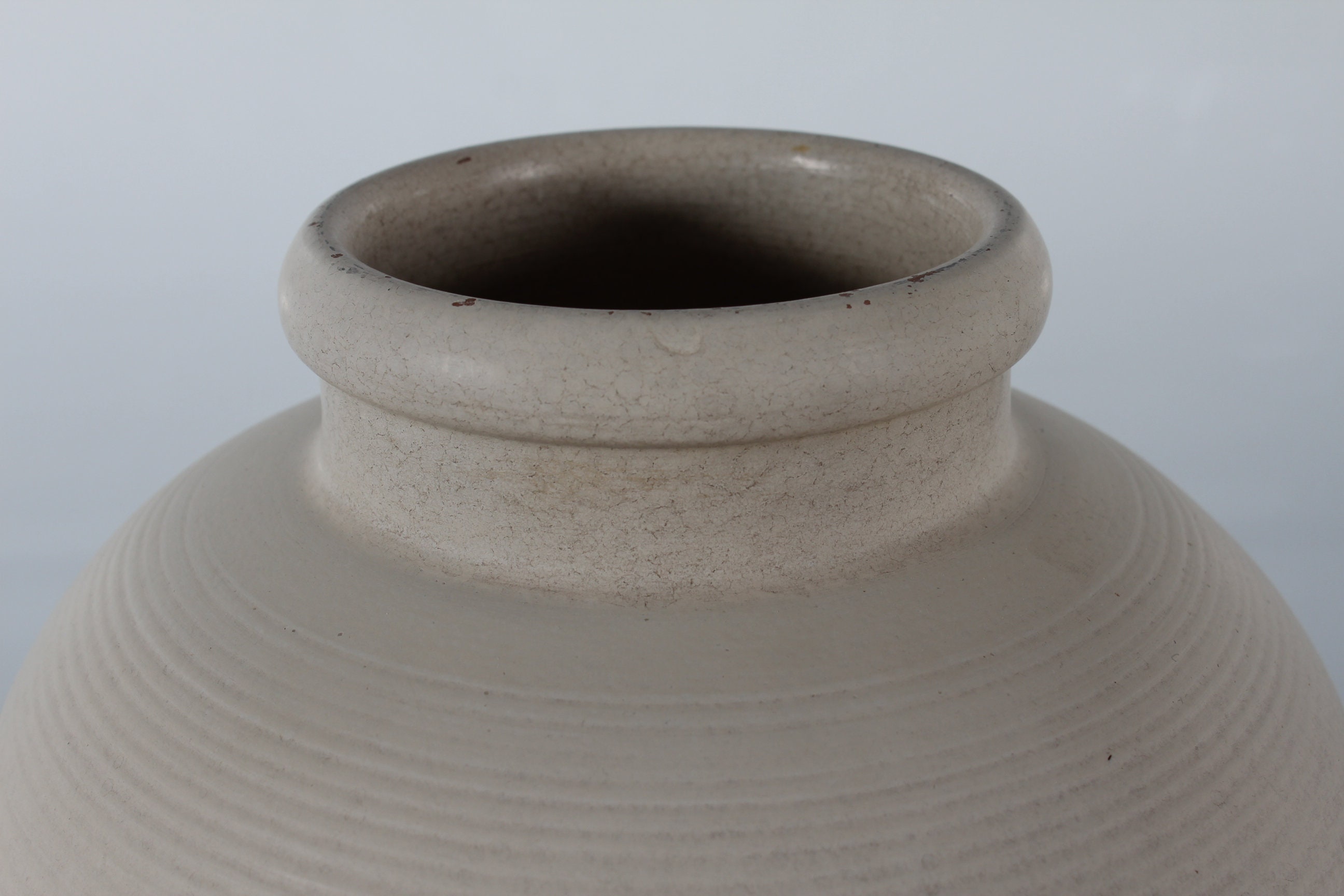 LARGE Ripple Ceramic Floor Vase by Knabstrup in Denmark 1950s ...