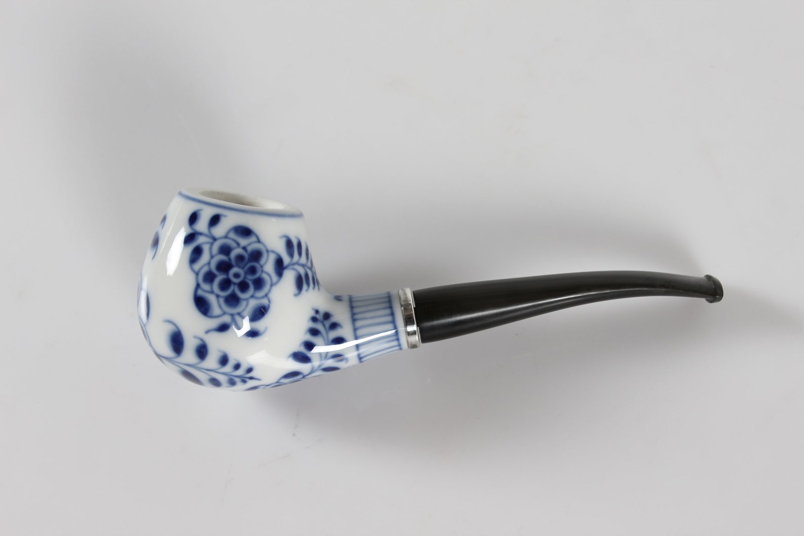 Royal Copenhagen Pipe. Blue Fluted Plain Musselmalet Pipe Made | Etsy