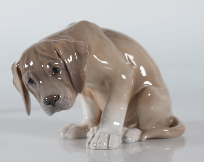 Royal Copenhagen Labrador Puppy bob Figurine No. 318 Designed by Danish ...
