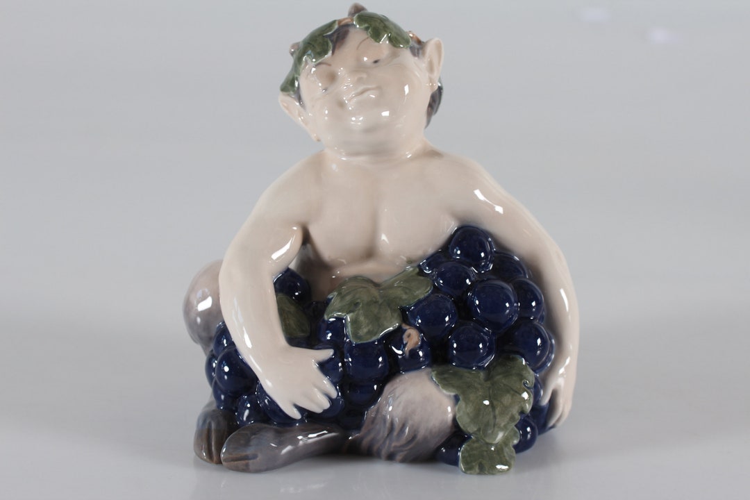 Royal Copenhagen Figurine of Faun Bacchus/pan With Grapes No. 2361 by ...