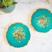 Jade Green Geode Resin Coasters Geode Coaster Set Jade Green | Etsy