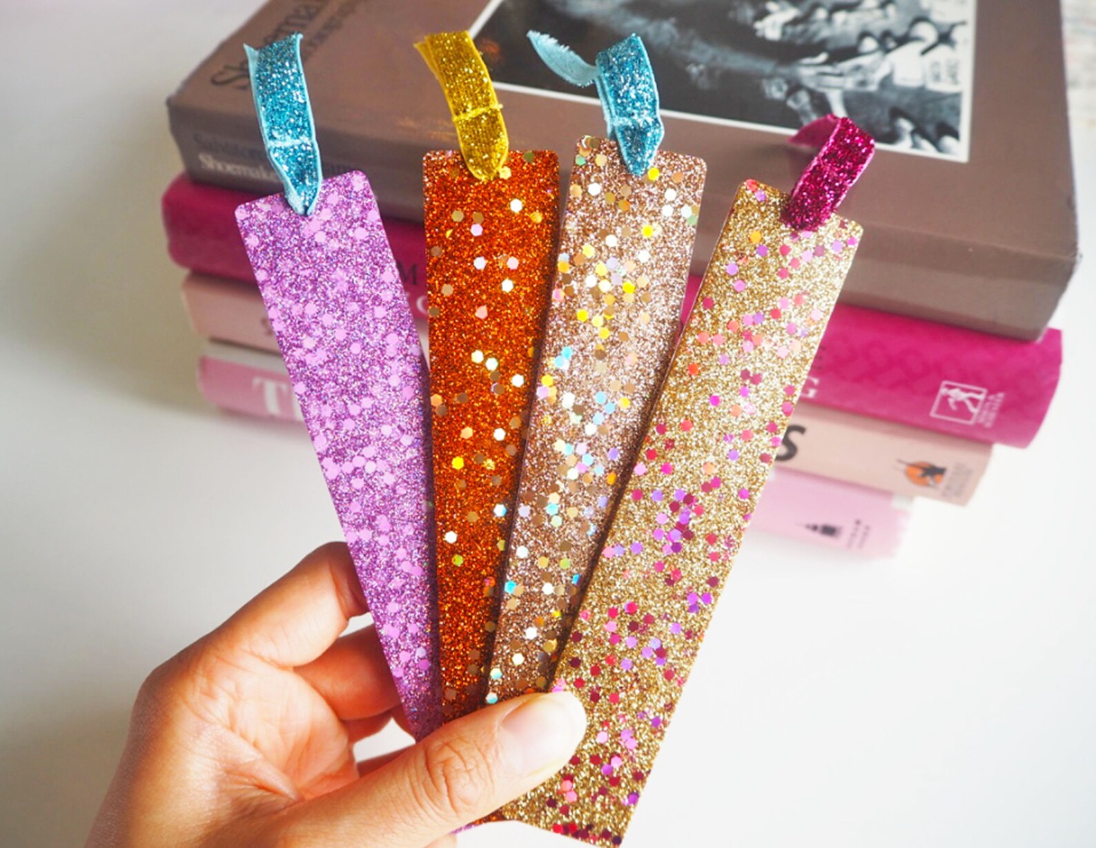 Orange Glitter Bookmark Sparkly Orange Bookmark Holographic - Etsy New ...