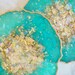 Jade Green Geode Resin Coasters Geode Coaster Set Jade Green - Etsy