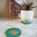 Jade Green Geode Resin Coasters Geode Coaster Set Jade Green - Etsy