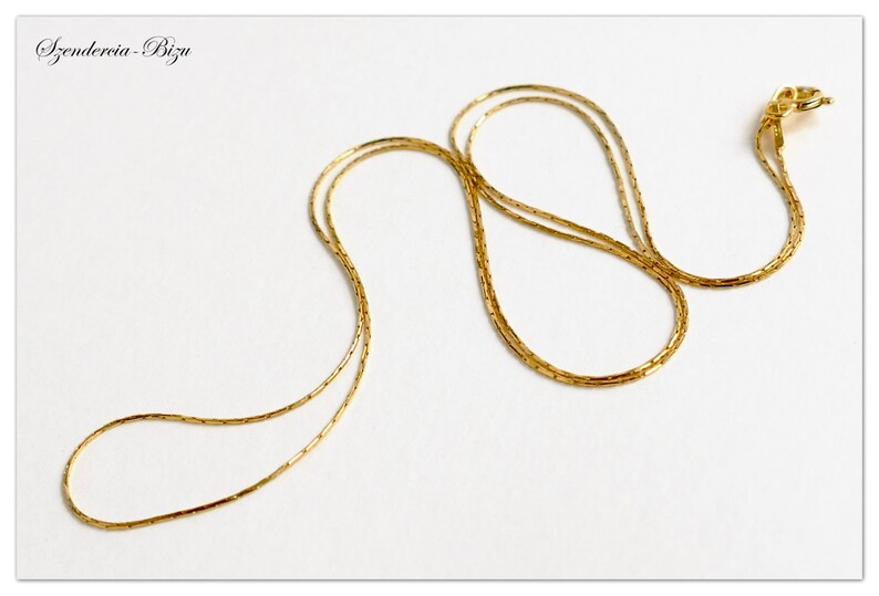 16 18 20 24K Gold plated silver Cardano necklace gilded | Etsy