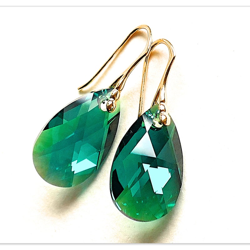 Green Earrings - Etsy