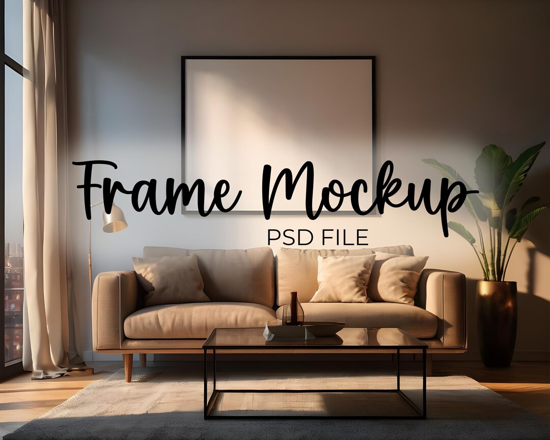 Large Black Square Frame Mockup, Mockup Frame, PSD Frame Mockup ...